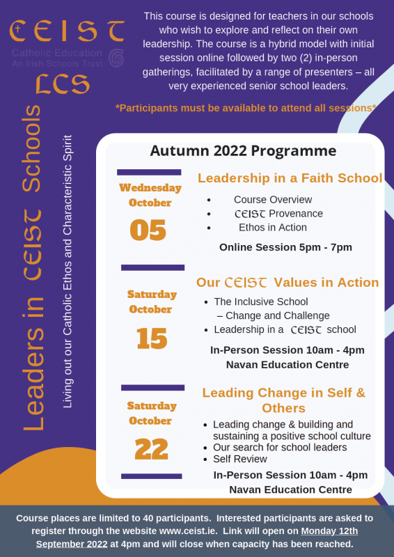 Leaders in CEIST School | CEIST | Catholic Education | An Irish Schools ...