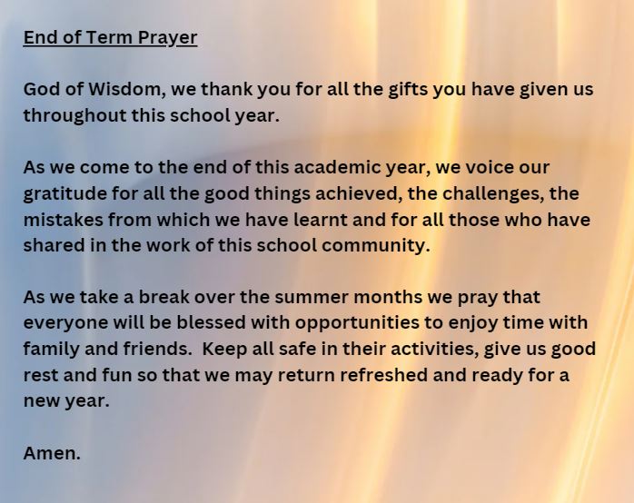 End of Term | CEIST | Catholic Education | An Irish Schools Trust