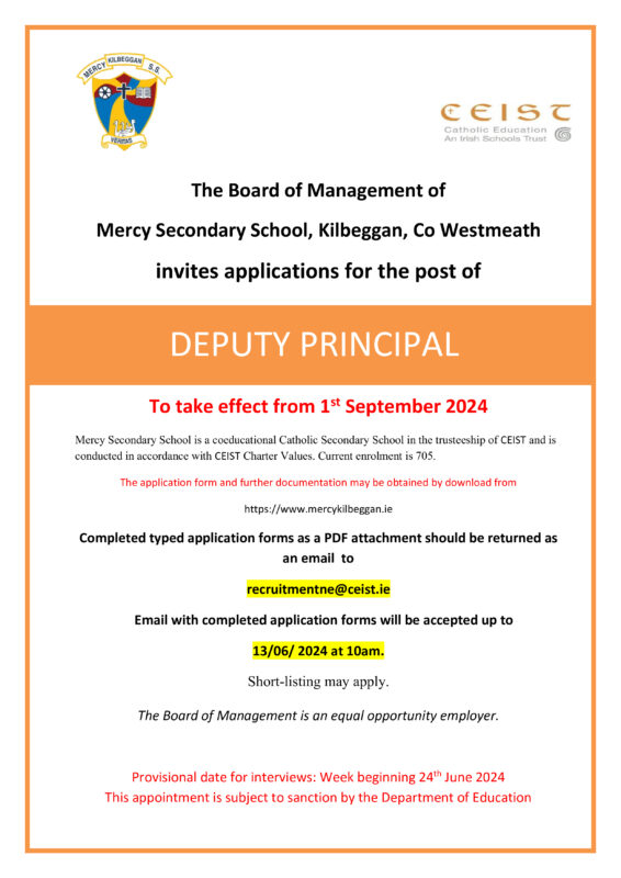 Vacancies | CEIST | Catholic Education | An Irish Schools Trust